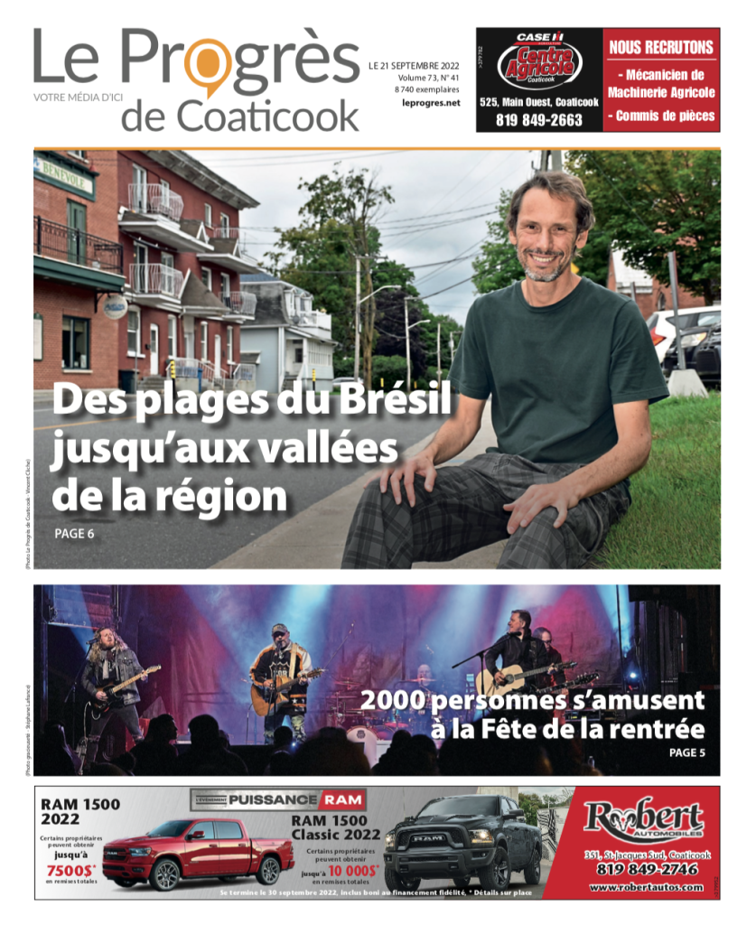 La Une du Progrès de Coaticook du 21 septembre 2022 - Le Progrès de ...